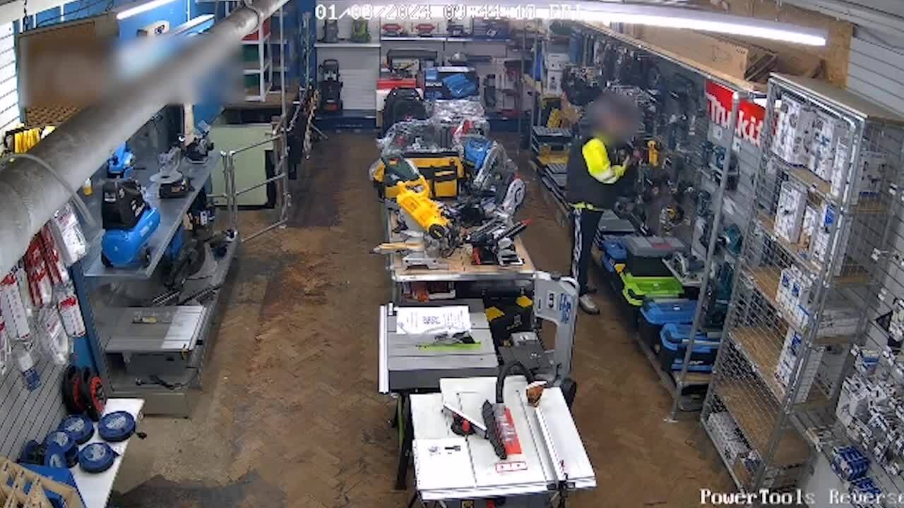 Three Thieves Steal Expensive Power Tools | Jukin Licensing