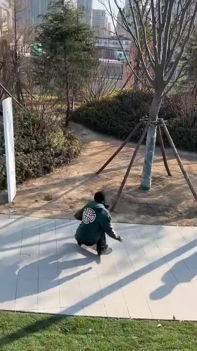 Skateboarder Accidentally Dives Into Bushes After Jumping Off Ramp ...