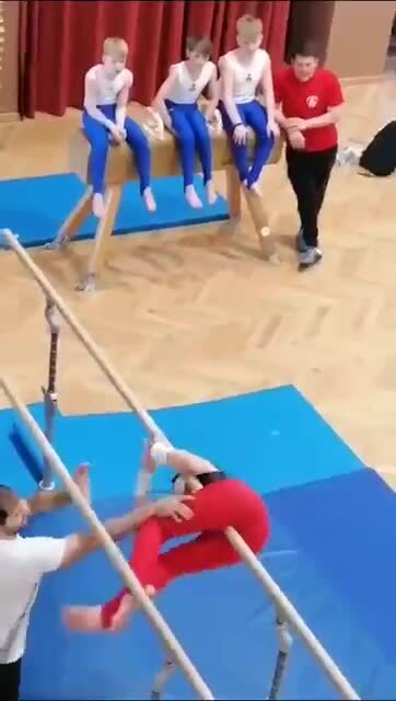 Boy Gets Hit in Crotch While Attempting Gymnastics Move During ...