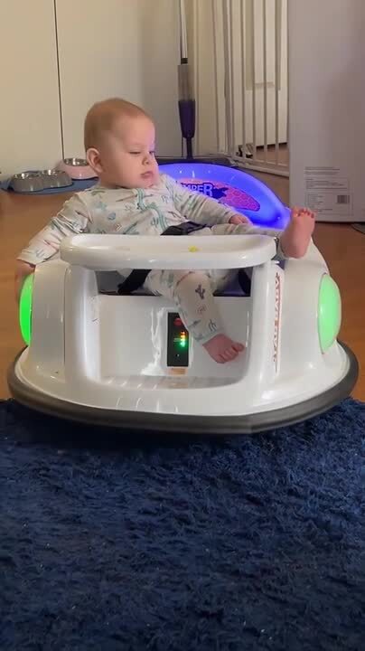 Toddler Rides His Bumper Car Like King Sitting on His Throne | Jukin ...