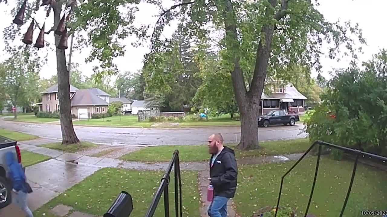 Woman Slips and Falls Off Wet Porch Stairs | Jukin Licensing