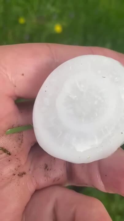 Guy Observes Pieces of Hail Inside His Yard After Hailstorm | Jukin ...