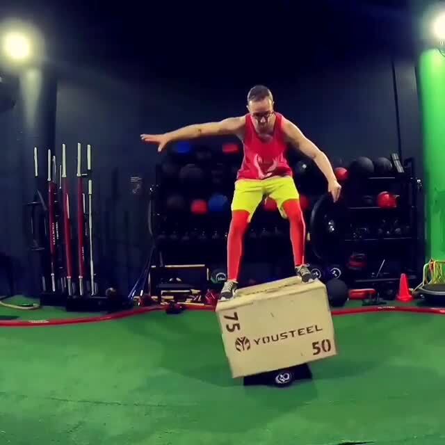 Guy Flips Weights And Attempts Tricks While Standing On Balance Board | Jukin Licensing