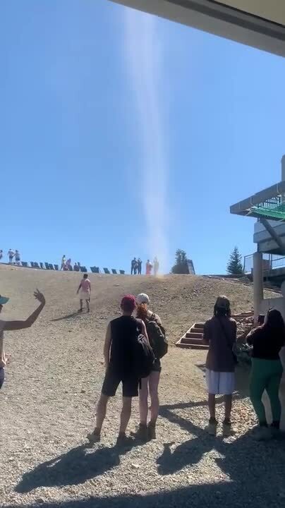 Wind Funnel Forms Near Gondola Ride | Jukin Licensing