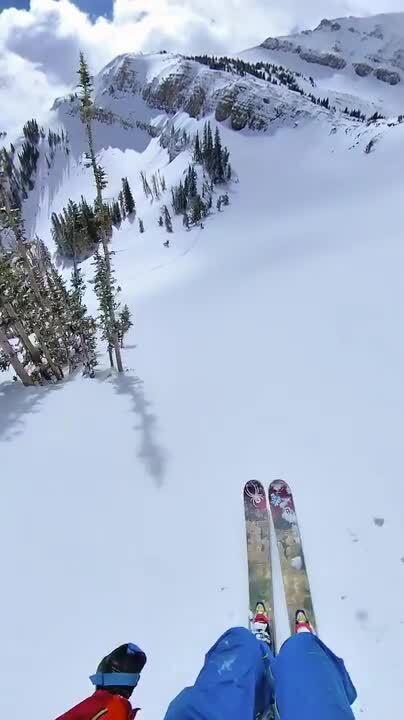 Person Skies Downhill On Gradient | Jukin Licensing