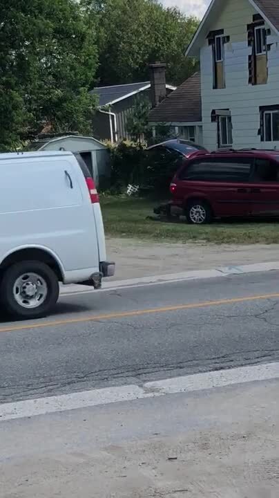 Person Attaches Lawn Mower to Back of Their Minivan and Drives it to ...