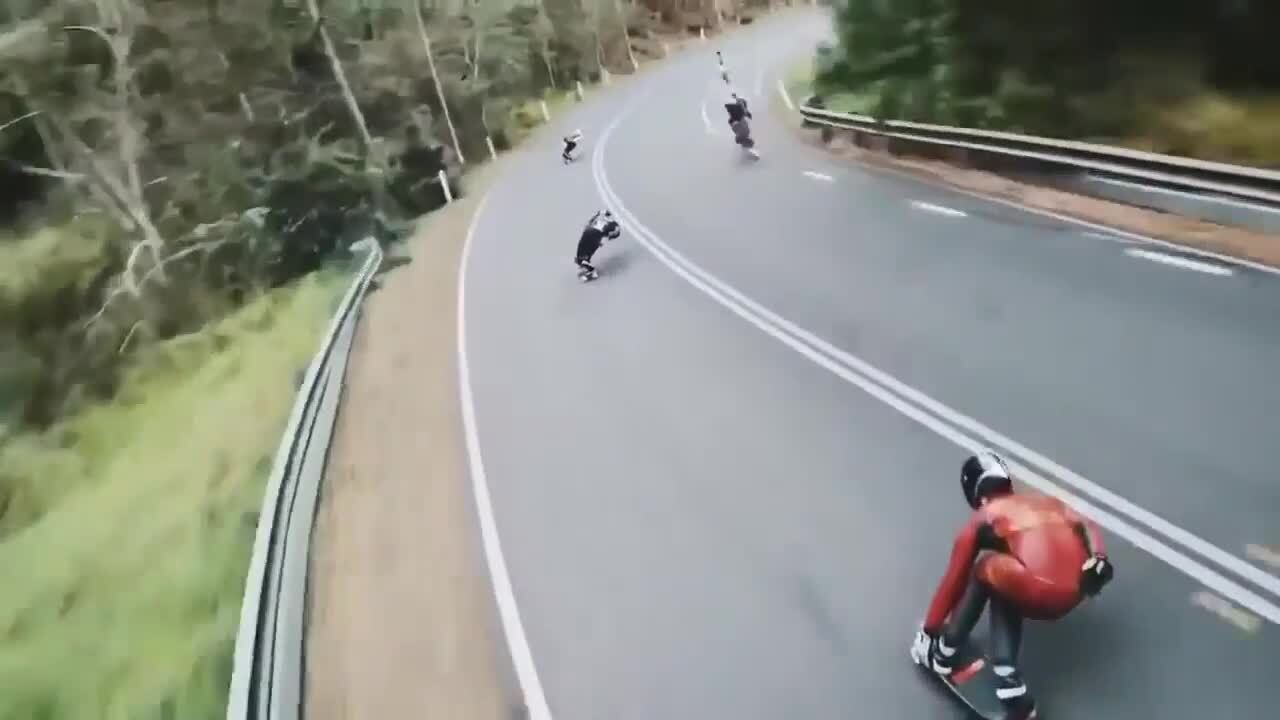 Beautiful Cinematic FPV Drone Shots of Downhill Skateboarding | Jukin ...