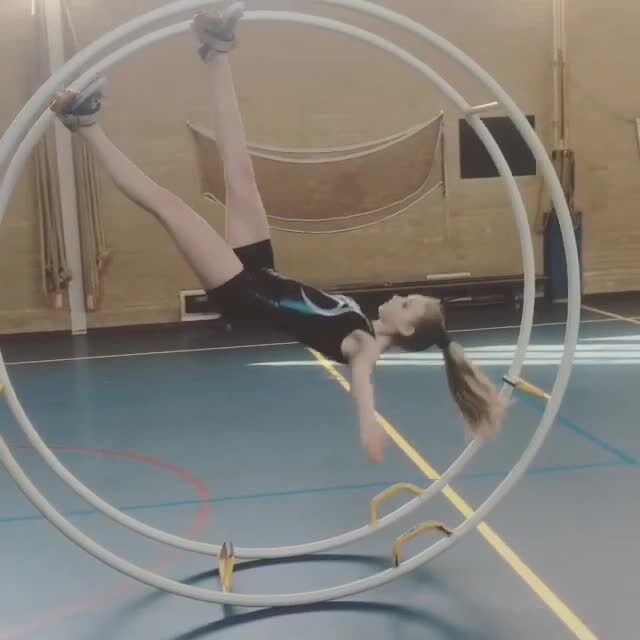 Girl Rolls in German Wheel without Hands | Jukin Licensing