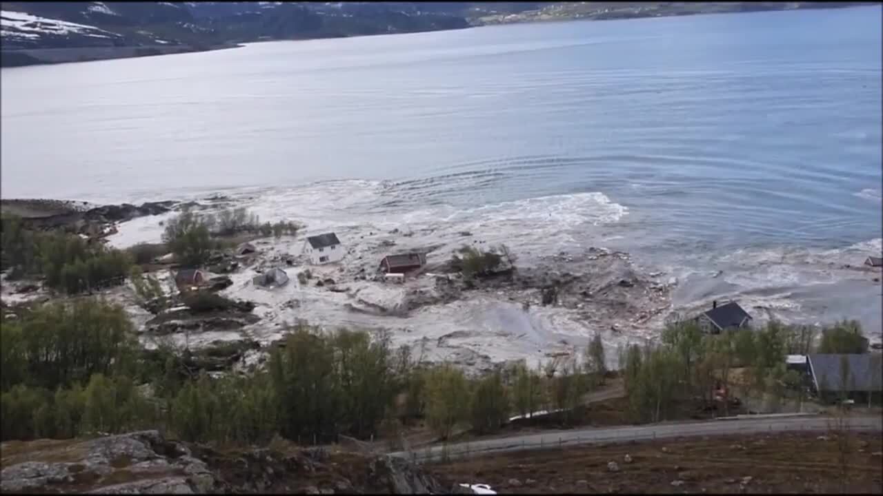 Quick Clay Causes Massive Landslide in Norway | Jukin Licensing