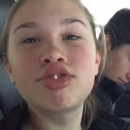 Tic Tacs Fall Out of Girl's Mouth Doing Lip Smack Noise | Jukin Licensing