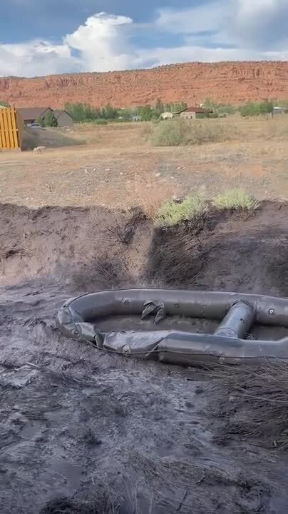 Raft Comes Floating Through Creek During Flash Flood | Jukin Licensing