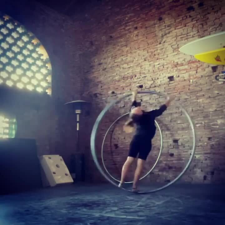 Circus Artist Spins Fast While Performing With Cyrwheel | Jukin Licensing