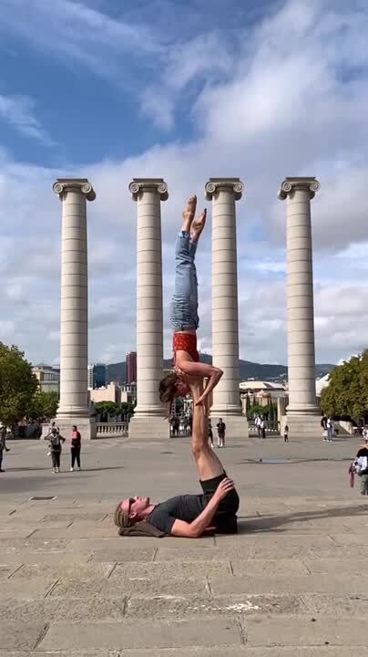 Acrobatic Duo Performs Unique Aerial Tricks | Jukin Licensing
