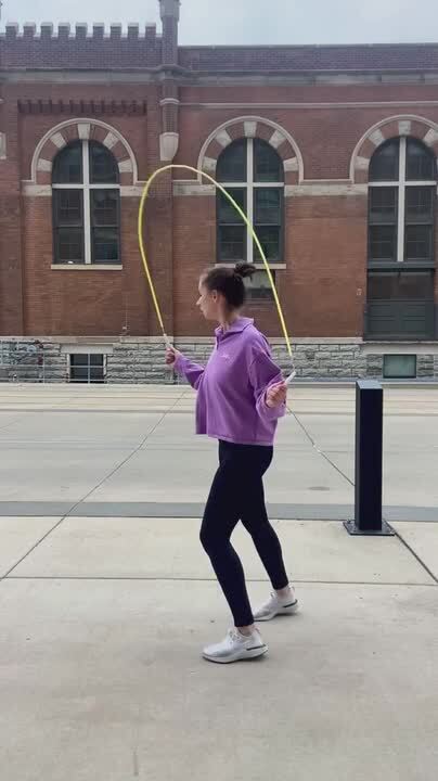 Girl Practicing Freestyle Jump Rope Skills | Jukin Licensing