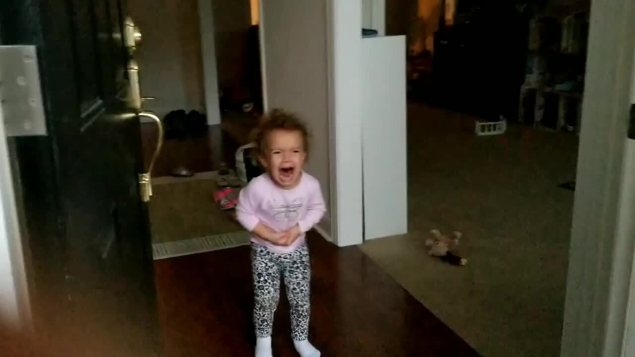 Little Girl Freaks Out and Cries After Watching Dad in Colorful Costume ...