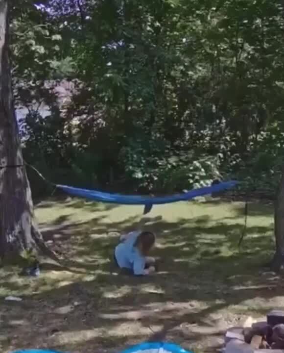 Person Hilariously Fails at Hopping Onto Hammock | Jukin Licensing