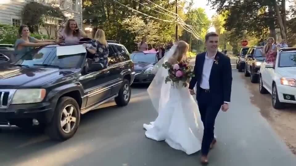 Couple Receives Social Distancing Car Parade by Friends and Family on ...