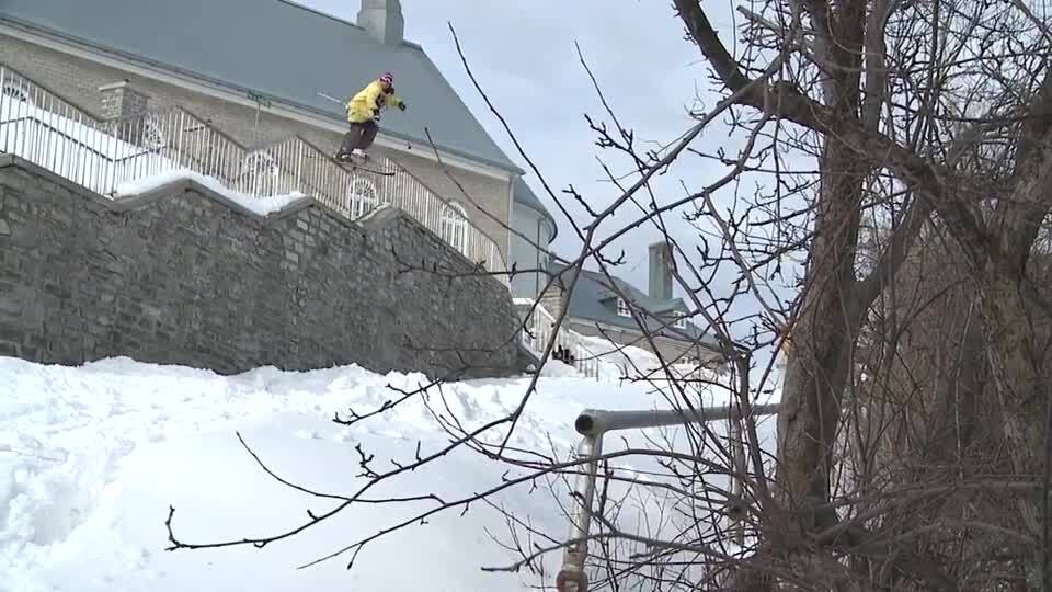 Guy Front Flips And Stands After Falling Off Rail While Skiing | Jukin ...