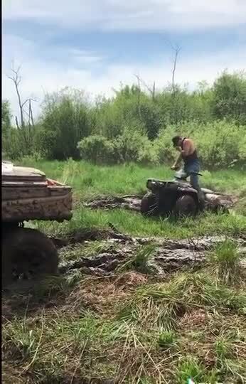 Guy Fails and Faceplants While Jumping Ditch On His ATV | Jukin Licensing
