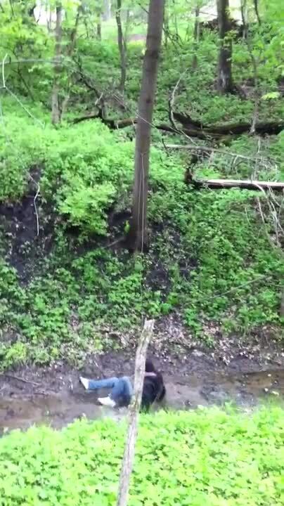 Rotten Rope Breaks as Guy Attempts to Zipline Over it | Jukin Licensing