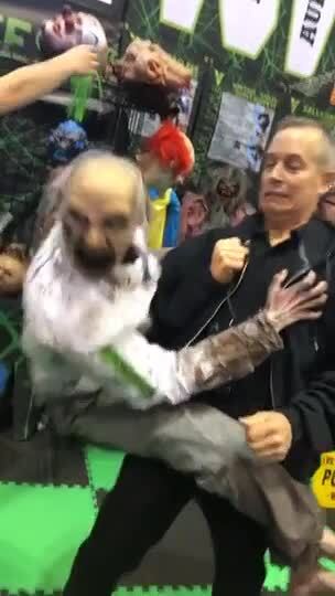 Person Gets Scared By Terrifying Zombie Puppet | Jukin Licensing