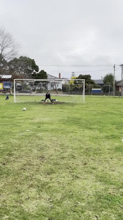 Guy Ends up Hitting Goalkeeper in Face While Kicking Football Into ...