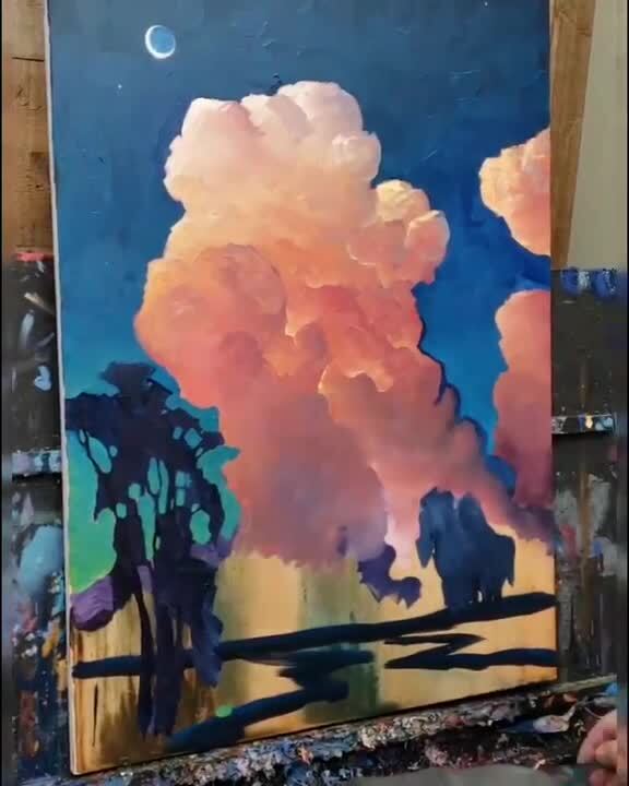 Artist Creates Amazing Artwork Using Oil Paint on Canvas | Jukin Licensing