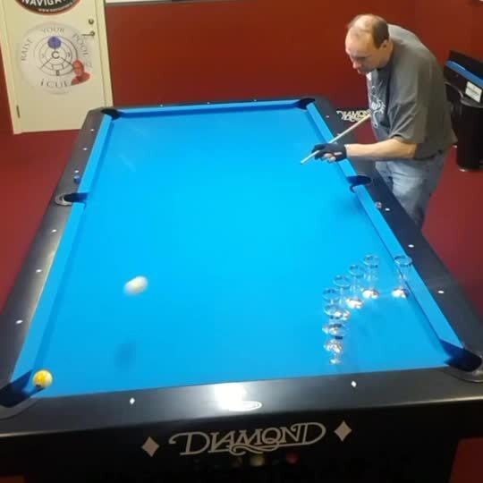 Pool Trick Shot Artist Takes Inventive Freestyle Shots With Cue Stick ...