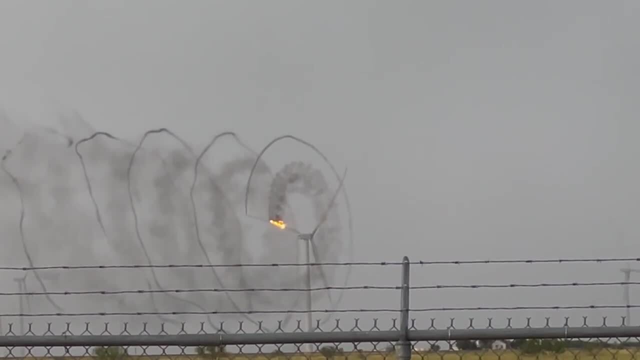 Wind Turbine Catches Fire After Getting Struck by Lightning in Texas ...