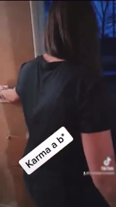 Woman Loses Footings and Slides Down Staircase While Stepping Outside ...