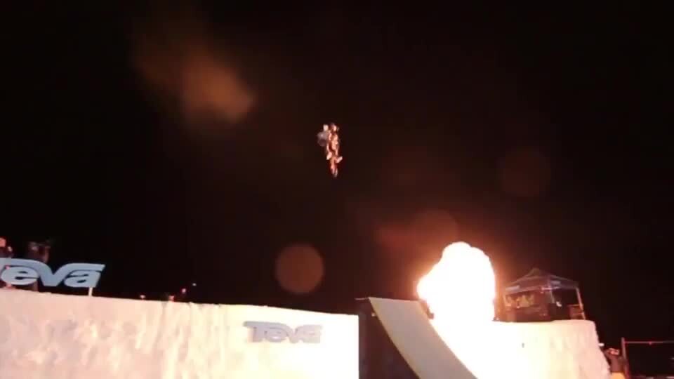 Snow Bike Jump Big Air Bail | Jukin Licensing