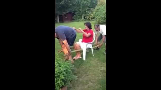 Woman Falls off Plastic Chair Lift | Jukin Licensing