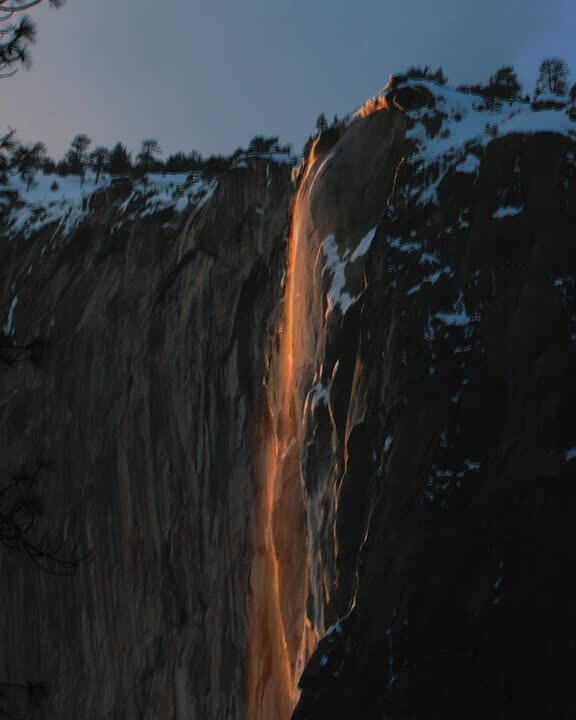 Waterfall Pours like Molten Lava | Jukin Licensing