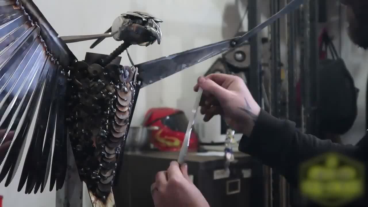 Man Carves Out Beautiful Replica of Hawk Using Scrap Metal | Jukin ...