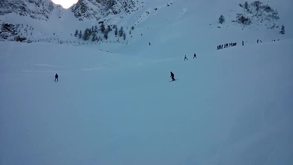 Guy Tries Jumping Off Ramp and Falls Abruptly on Snow While Skiing ...