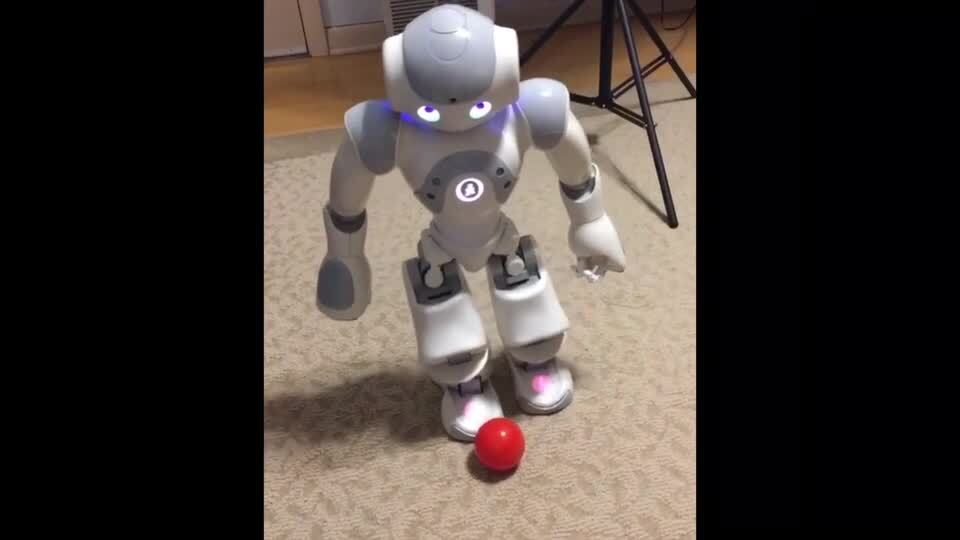 Robot Falls Over While Trying to Kick Ball | Jukin Licensing