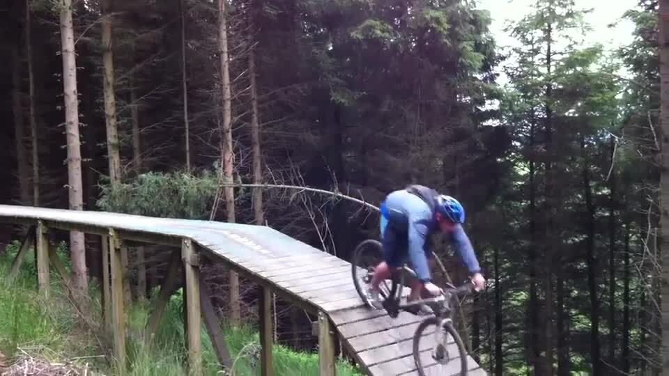 Mountain Bike Forest Ramp Falls on Trail | Jukin Licensing