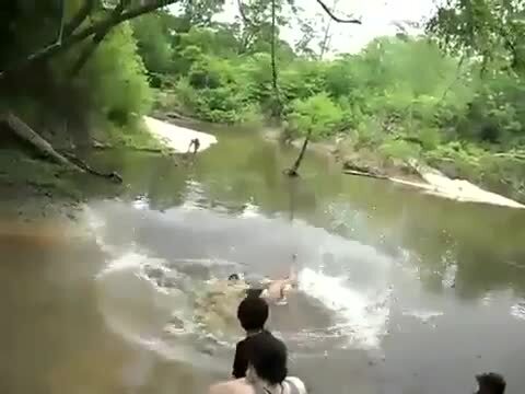 Girl Falls off Rope Swing into Shallow Water | Jukin Licensing