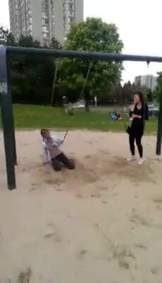Girl Slams to Ground After Falling Off Swing | Jukin Licensing