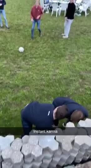 Guy Gets Hit In The Face With Football While Trying To Score Goal ...