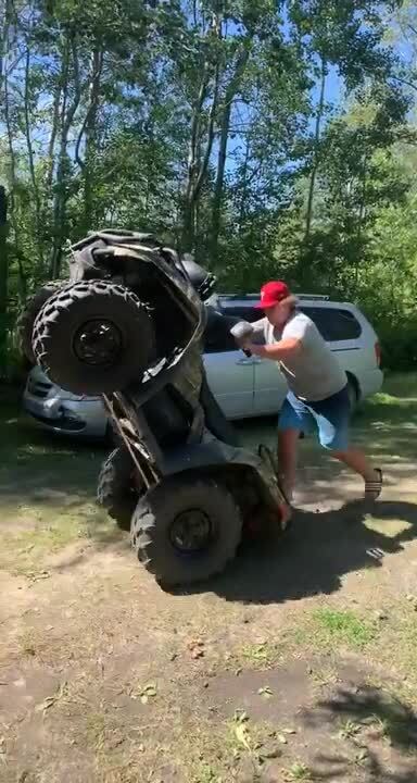 Guy Falls Off Dramatically From Quad Bike | Jukin Licensing