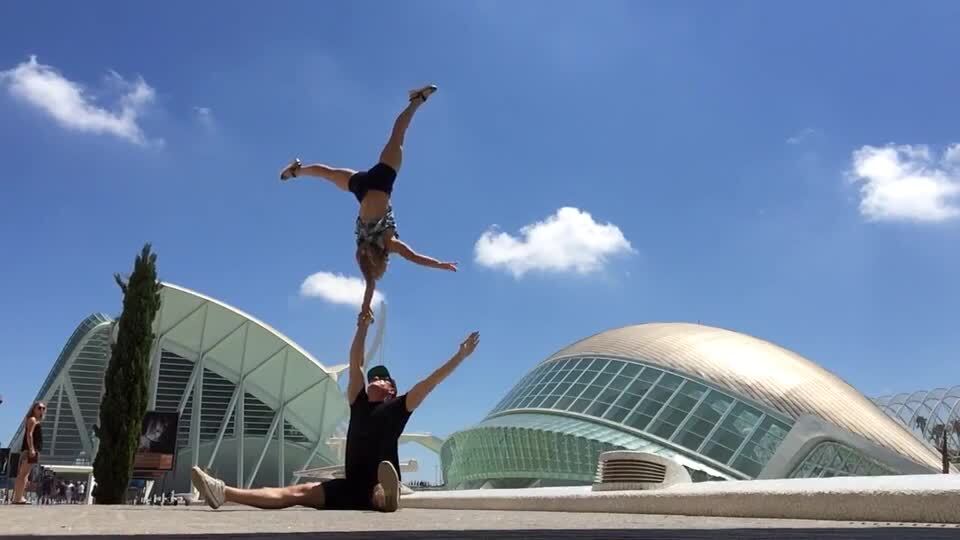 Acrobat Duo Does Handstand | Jukin Licensing