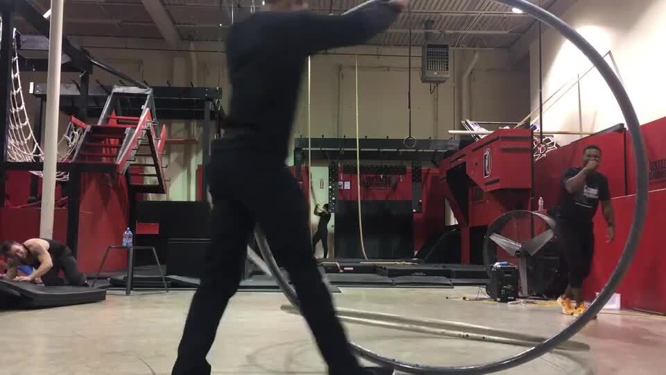 Guy Tries to Jump Through Giant Hoops | Jukin Licensing