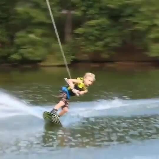 Kid Performs Cool Wakeboarding Tricks | Jukin Licensing