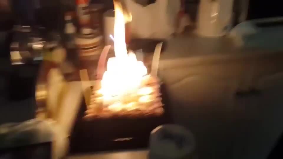 Sparkles Light Birthday Cake on Fire | Jukin Licensing