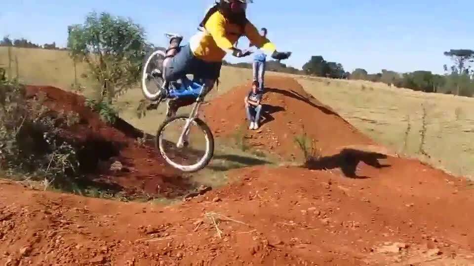 Mountain Bike Faceplants into Dirt Ramp | Jukin Licensing