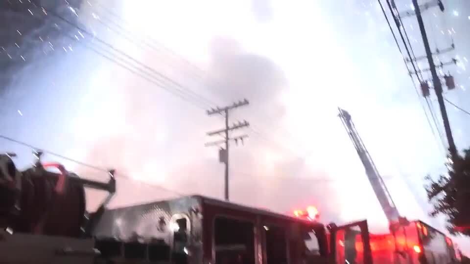 Building Explodes During Magnesium-Fueled Fire | Jukin Licensing