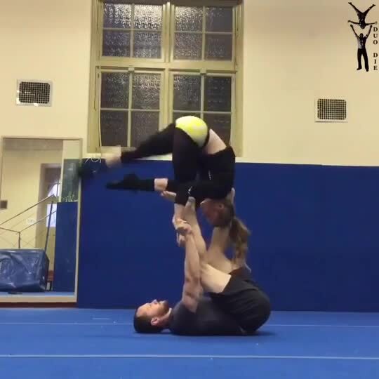 Acrobatic Duo Warms Up with Amazing Routine | Jukin Licensing
