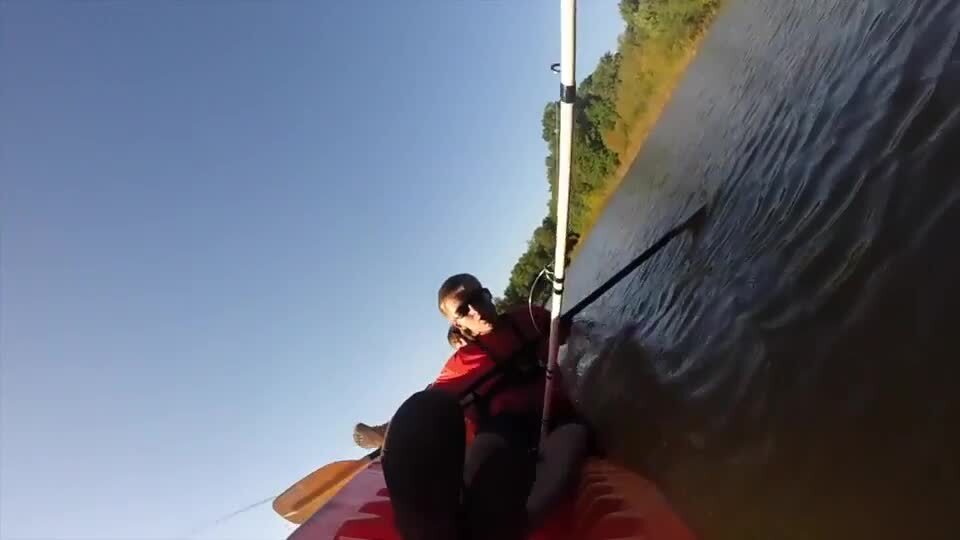 Guy Tips Over Kayak After Getting Fishing Line in Face | Jukin Licensing