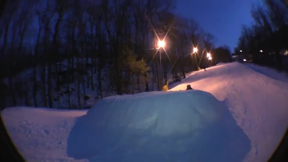 Night Skier Goes over Huge Ramp and Crashes | Jukin Licensing